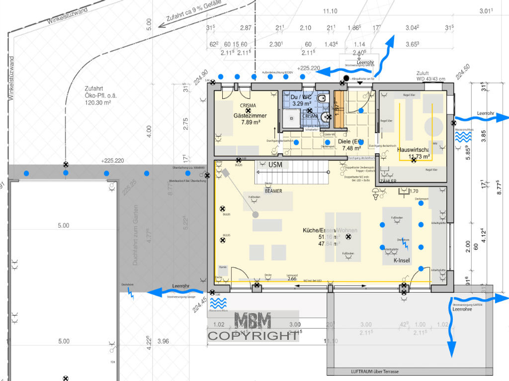 Elektroinstallation EG + OG – H A U S I M D O R F